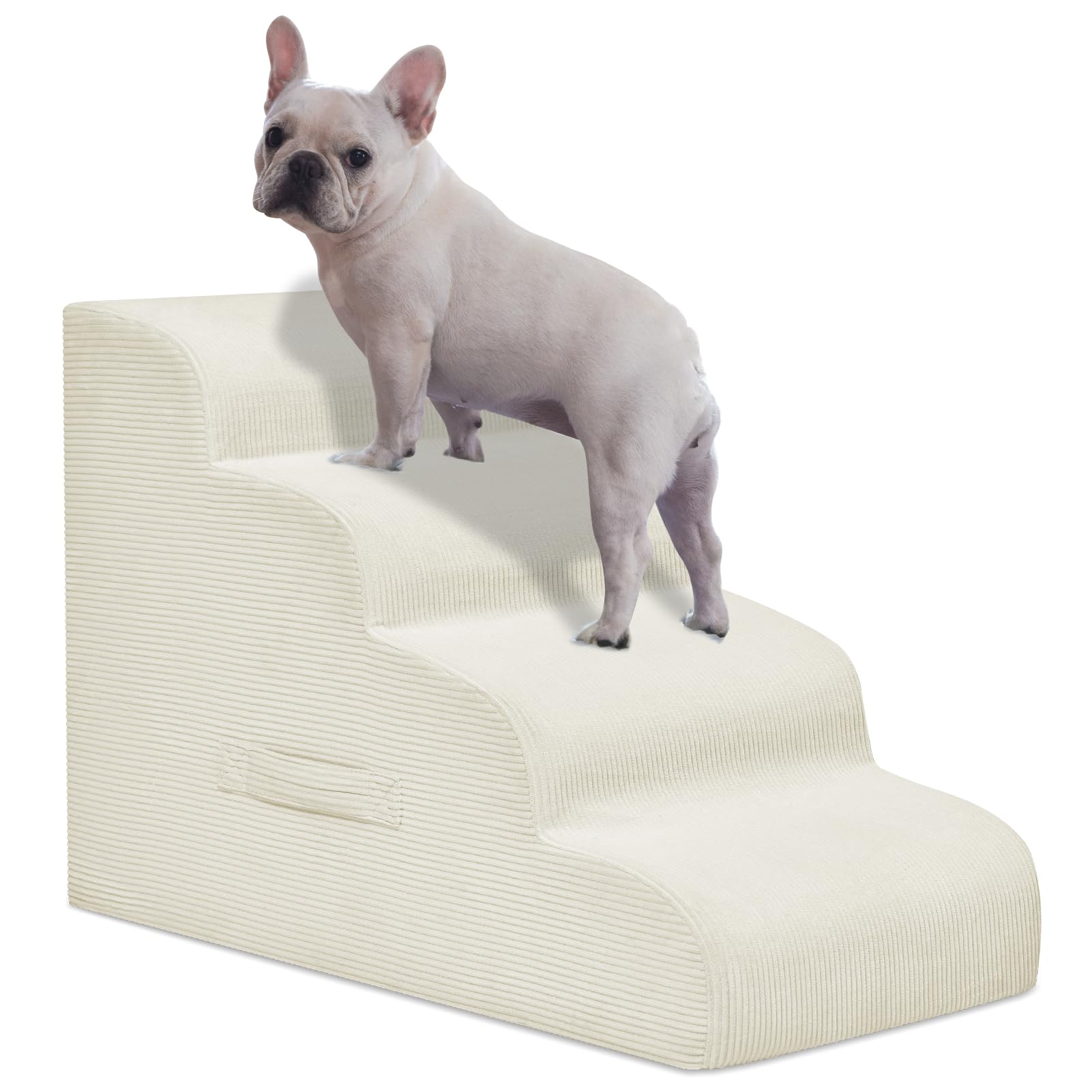 Yiruka Dog Steps for Small Dog, 4-Step Dog Ramp and Stairs for High ...