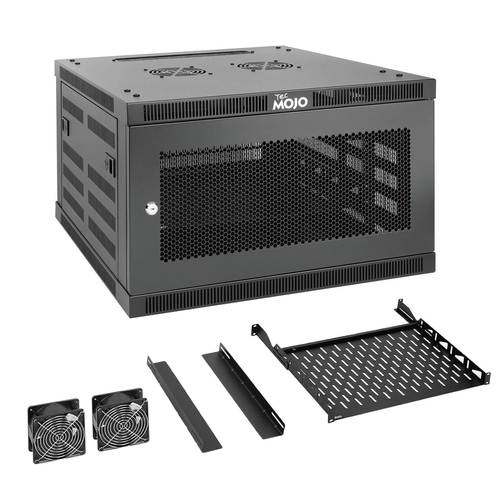 Tecmojo 6U Wall Mount Rack, 23.6 Inch Depth, Holds Up to 176 Lbs ...
