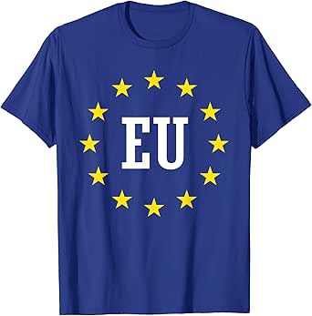 Amazon.com: EU Flag T Shirt European Union Supporters Euro Flag Tee T ...