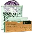 Amazon.com: Cleanomic Compostable* Quart Size Food Storage Bags (25 Eco ...