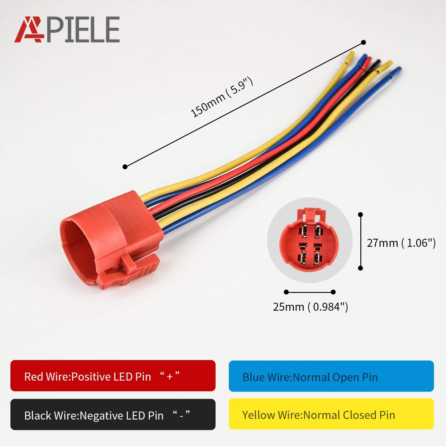 APIELE 10 Amp 22mm Momentary Push Button Switch 12V Angel Eye LED ...