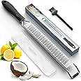 Amazon.com: Lemon Zester & Cheese Grater – Premium Stainless Steel - A ...