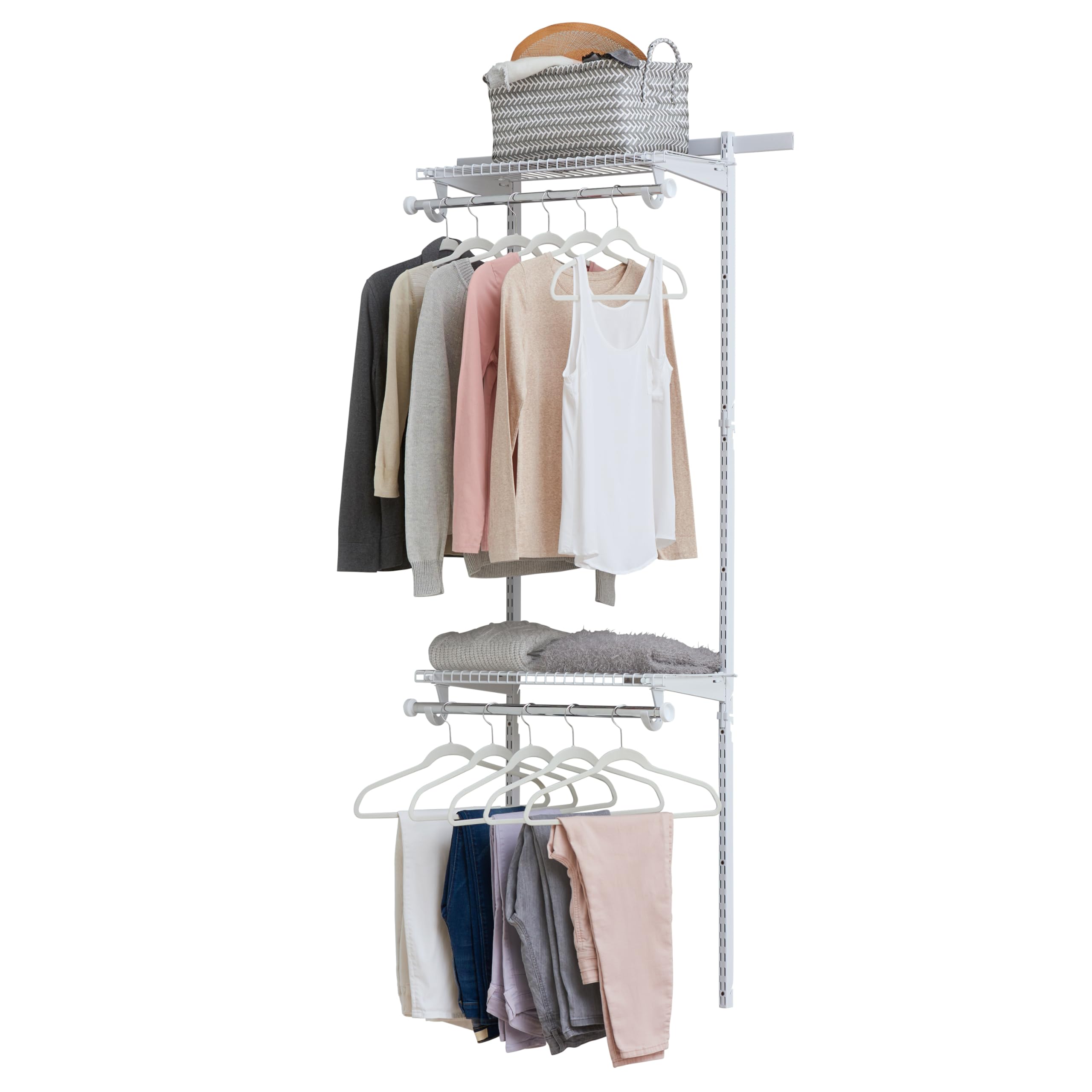 Rubbermaid Configurations Custom Closet Kit 2-4 Ft. Adjustable Metal ...