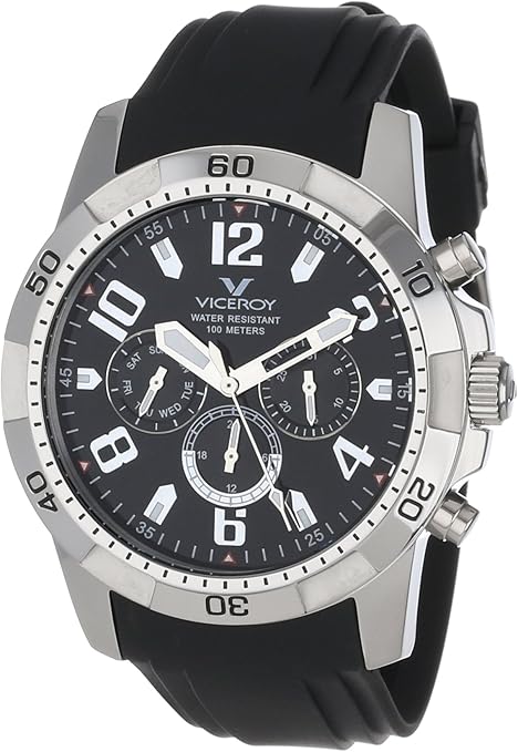 Viceroy Men's 47667-55 Visept11 Round Stainless Steel Dual Time ...