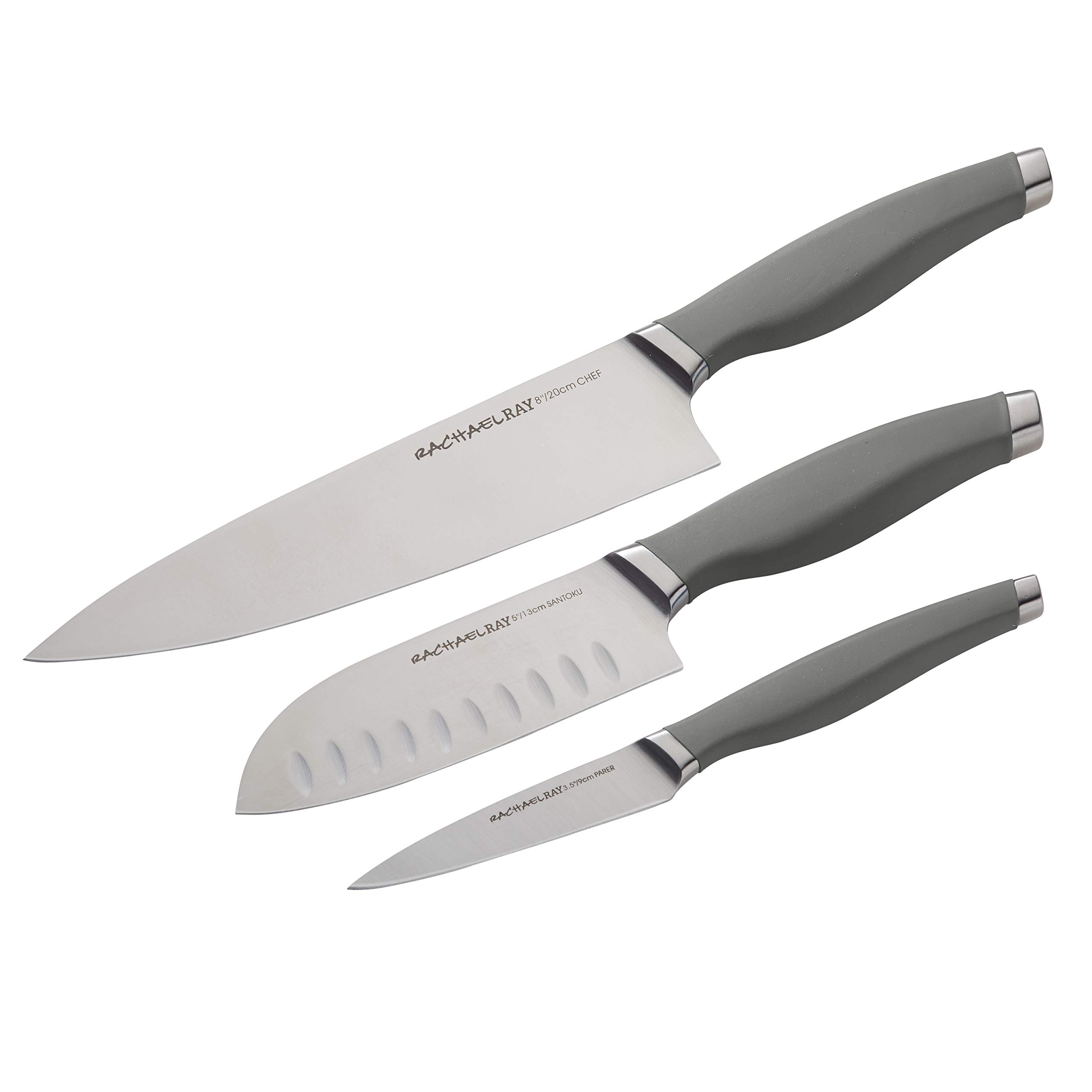 Rachael Ray Cutlery Japanese Stainless Steel Knives Set with Sheaths, 8 ...
