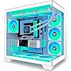 KEDIERS PC CASE ATX 9 PWM ARGB Fans Pre-Installed, Mid-Tower Gaming PC ...