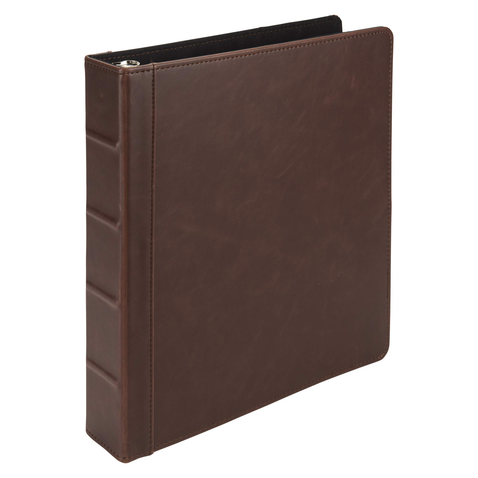 Samsill Vintage Hardback 3 Ring Leather Binder, Professional Binder ...