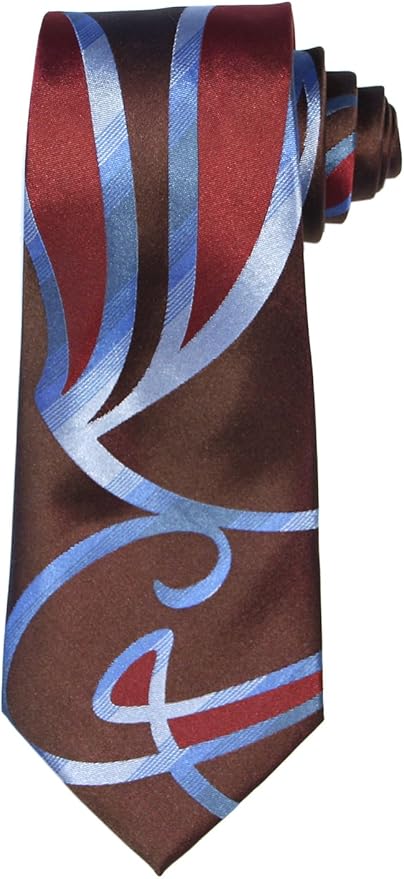 Magnoli Clothiers Doctor Who Style Swirly Pure Silk Tie (Brown) at ...