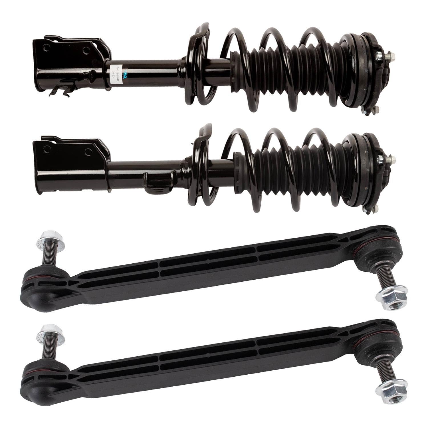 TRQ Front Suspension Kit Complete Strut & Coil Spring Assembly Sway Bar ...