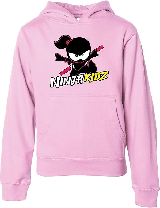 Amazon.com: Ninja Kidz Official Original Girl Logo Pullover Hoodie ...