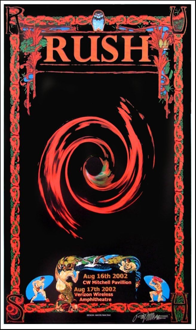 Rush Poster Houston 2002 Original Poster Hand-Signed by Bob Masse at ...