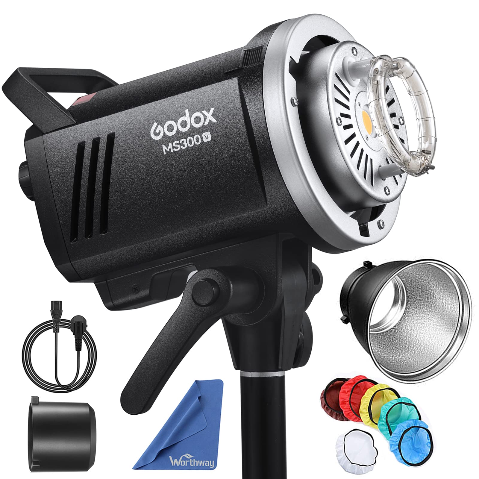 Godox MS300V MS300-V Compact Studio Strobe Flash Light - 300W,GN58 0.1 ...