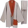 FANCY PUMPKIN Men's Japanese Style Robes Loose Thicker Warm Winter Kimono Pajamas Suit-A Wine ...