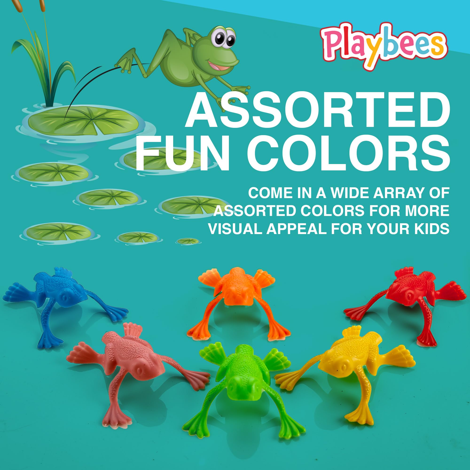 Mua Playbees Mega Pack of Jump n Leap Frog Toys - 144 Pack - 2 Inch ...