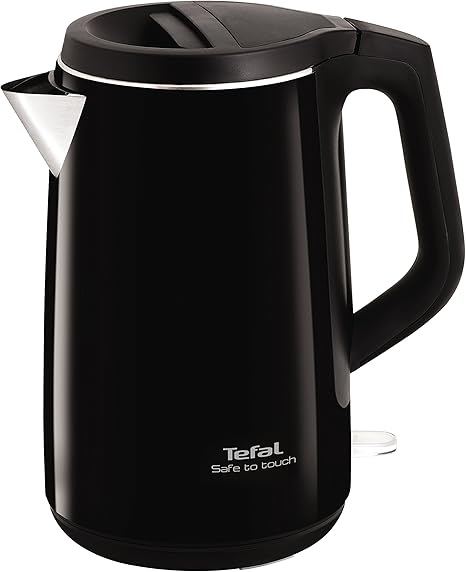 Tefal Safe to Touch Kettle, Double Walled Stainless Steel with Plastic ...
