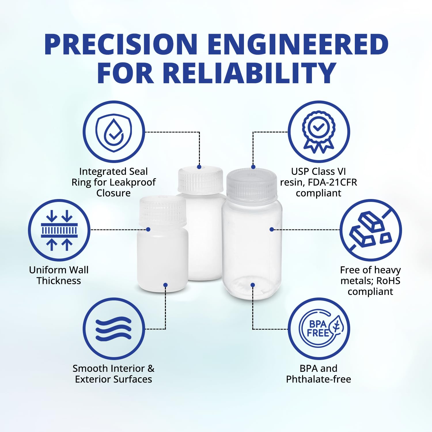 United Scientific® Unistore™ - Sample Containers With Lids - Laboratory ...