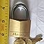 Master Lock 140D Solid Brass Keyed Different Padlock with 1-9/16-Inch Wide Body, 1/4-Inch ...