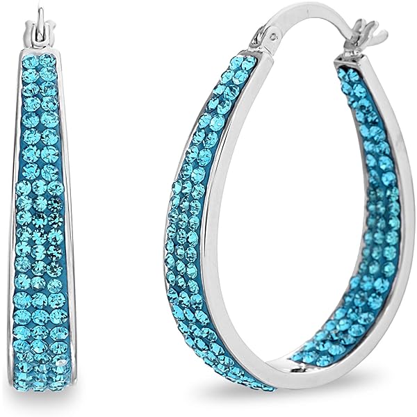 Swarovski Crystal Ombre Hoop Earrings
