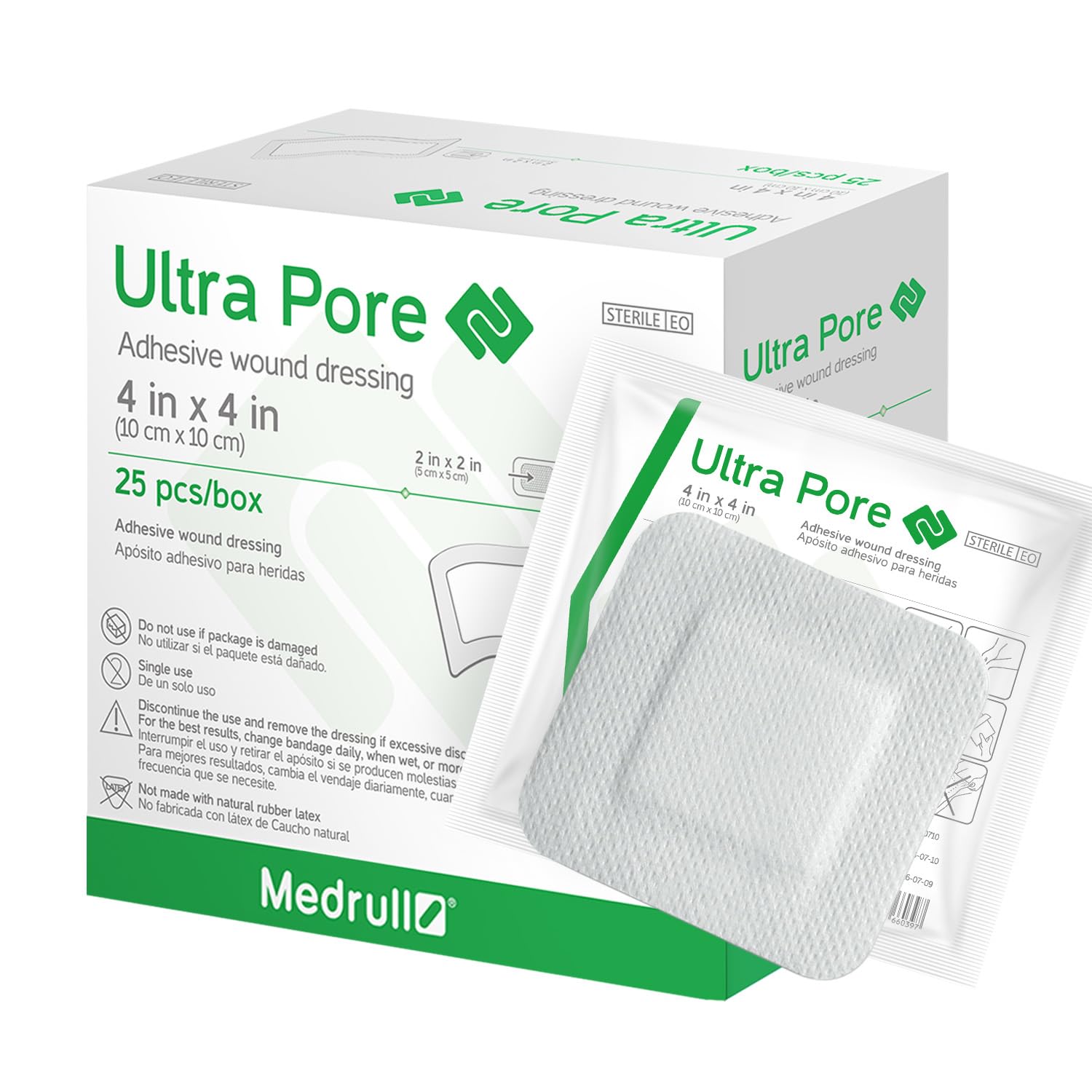 Mua Sterile Adhesive Bandages 4 x 4 Ultra Pore Soft - Highly Absorbent Gauze Dressing for First ...