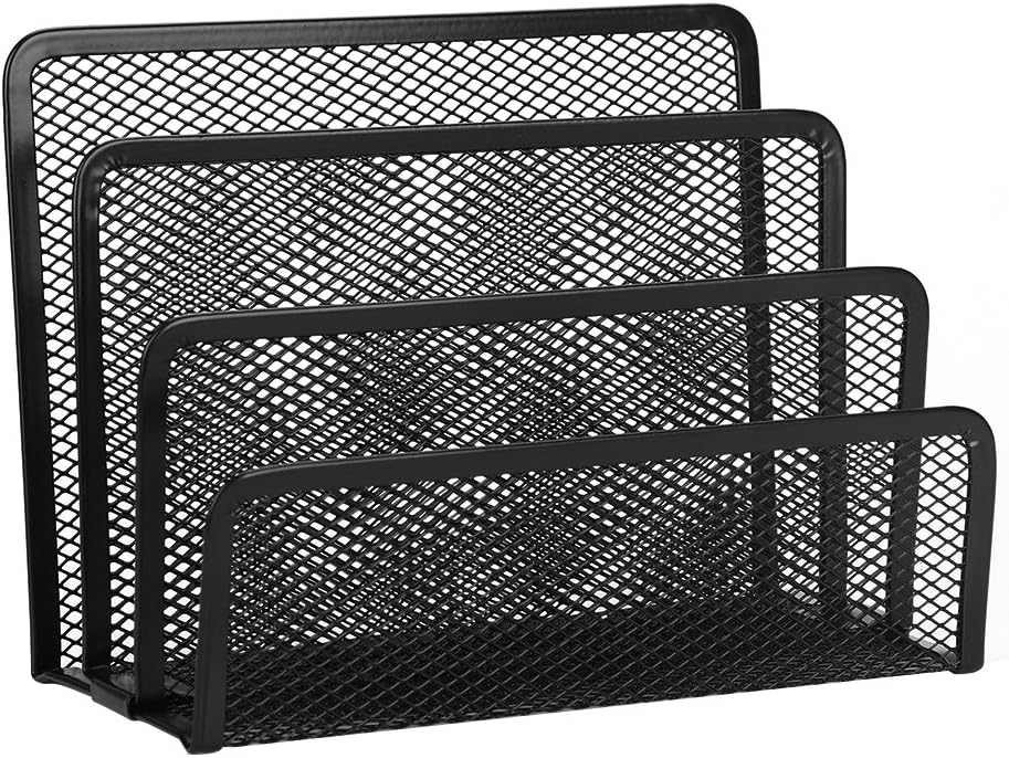 Mesh Letter Holder Destop Paperwork Sorter Metal Document Tray Mail ...