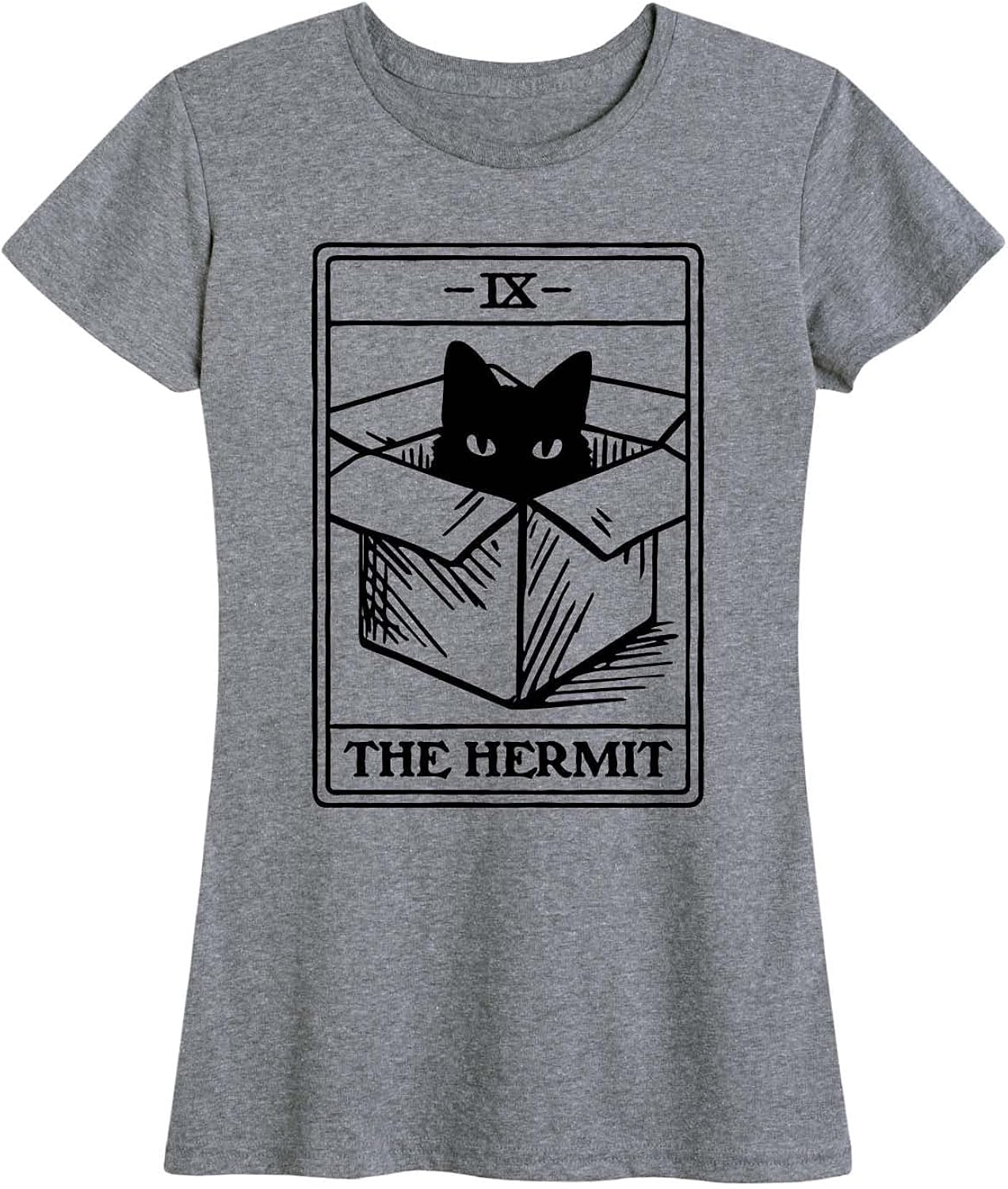 Amazon.com: The Hermit Cat Tarot Card - Women's Short Sleeve Graphic T ...