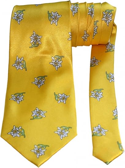 German Wear, edle bayrische Krawatte Trachtenkrawatte mit Edelweiß ...