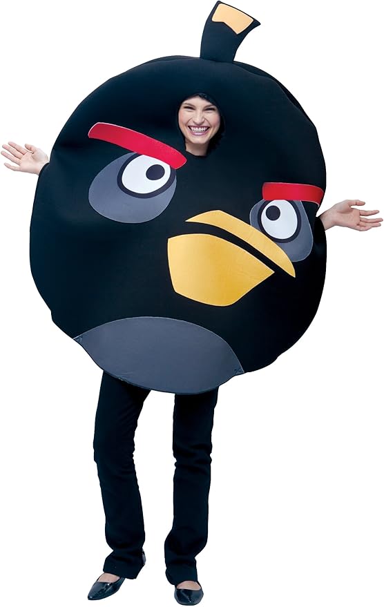 Amazon.com: Paper Magic Unisex - Adult Angry Birds Costume, Black, One ...