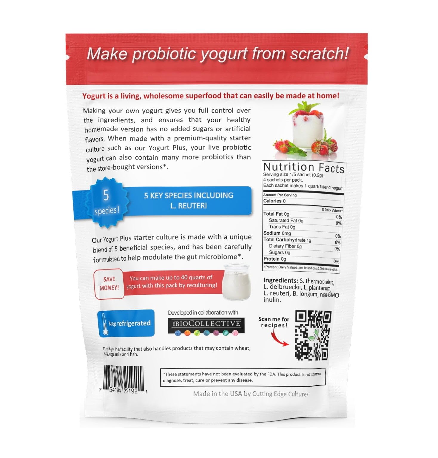 Mua Yogurt Plus Probiotic Yogurt Starter Culture By Cutting Edge ...