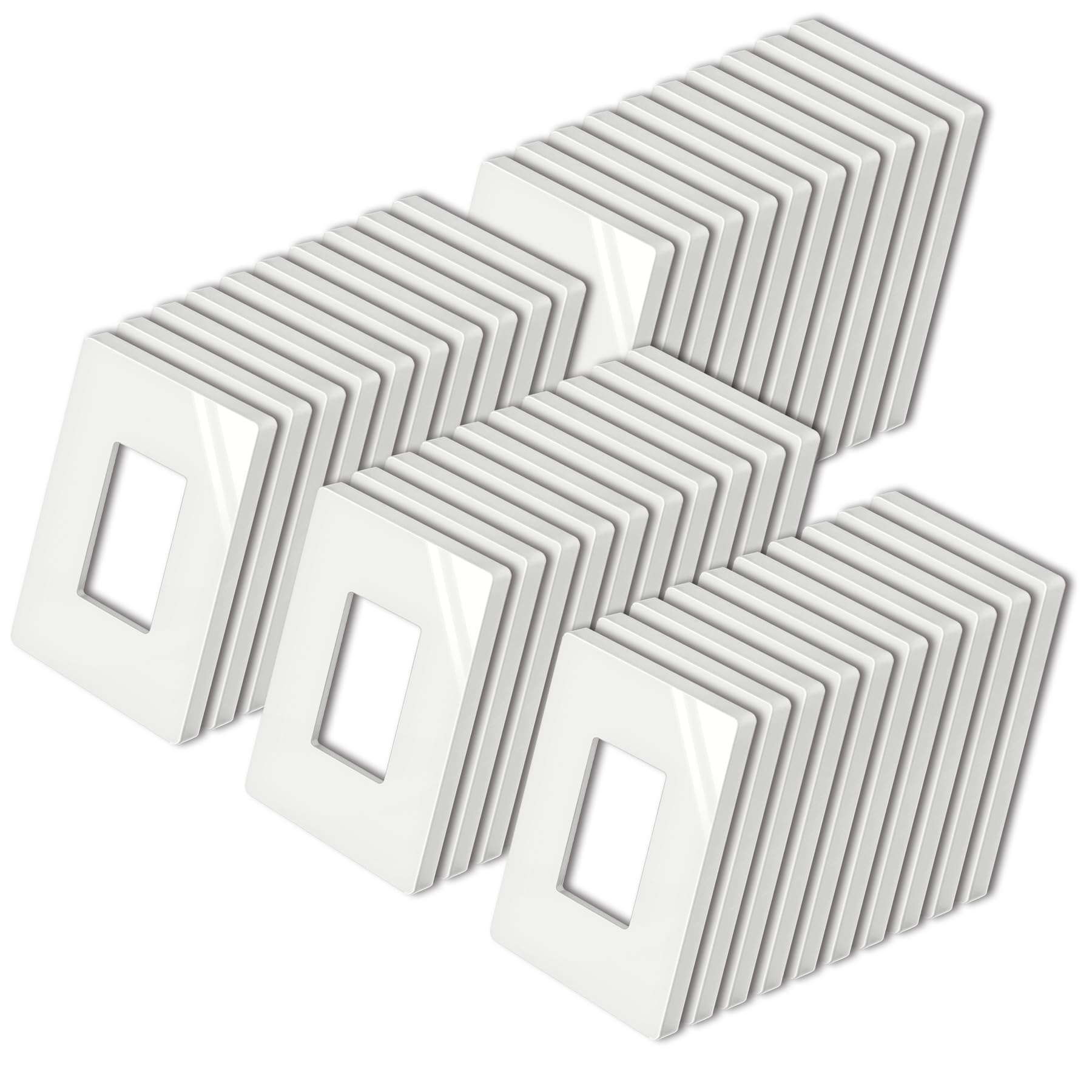 BESTTEN [40 Pack] 1 Gang Screwless Decorative Outlet Covers, Mid-Size ...