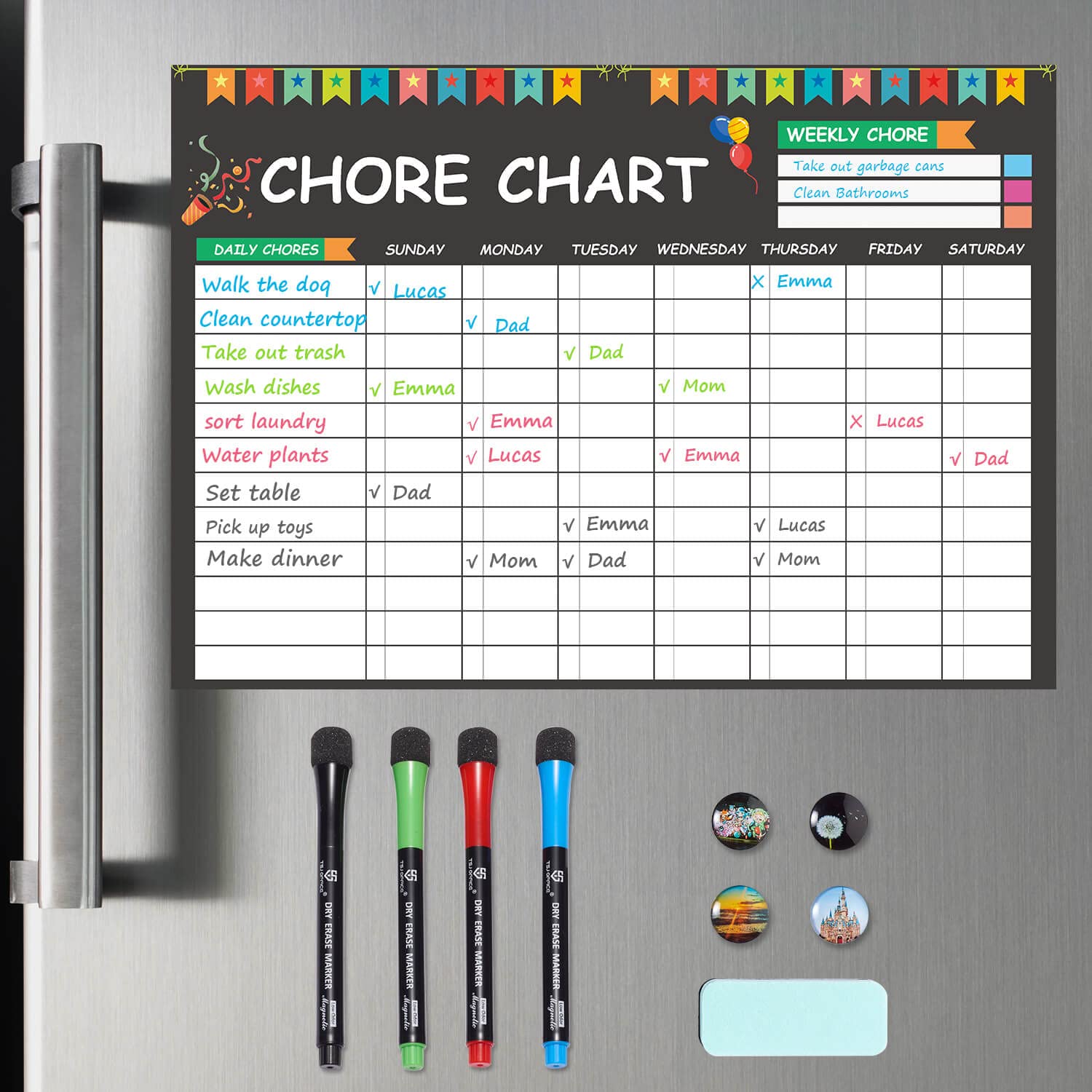 Mua Pubell Dry Erase Chore Chart for Kid - Daily Chore Chart for ...