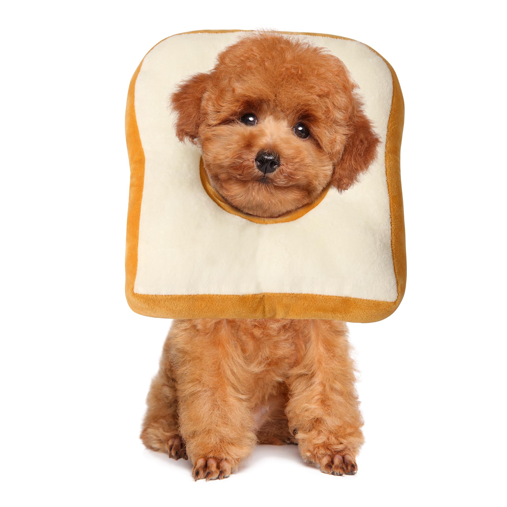 HOMBYS Soft Dog Cone for Dogs and Cats, Cute Toast Shapes for Claming ...