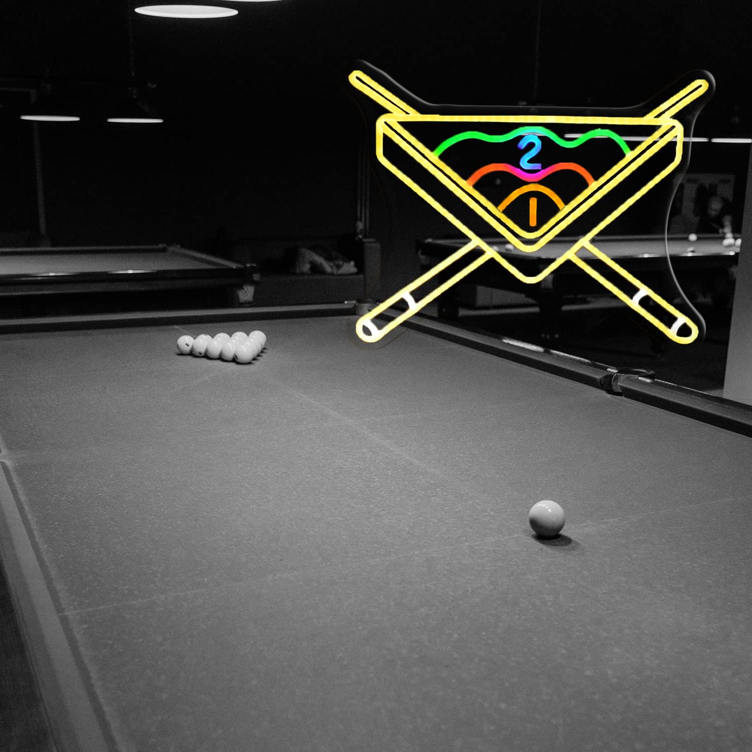 Billiards Ball Decoration Neon Signs Sports Light LED For Gym Bar Club ...