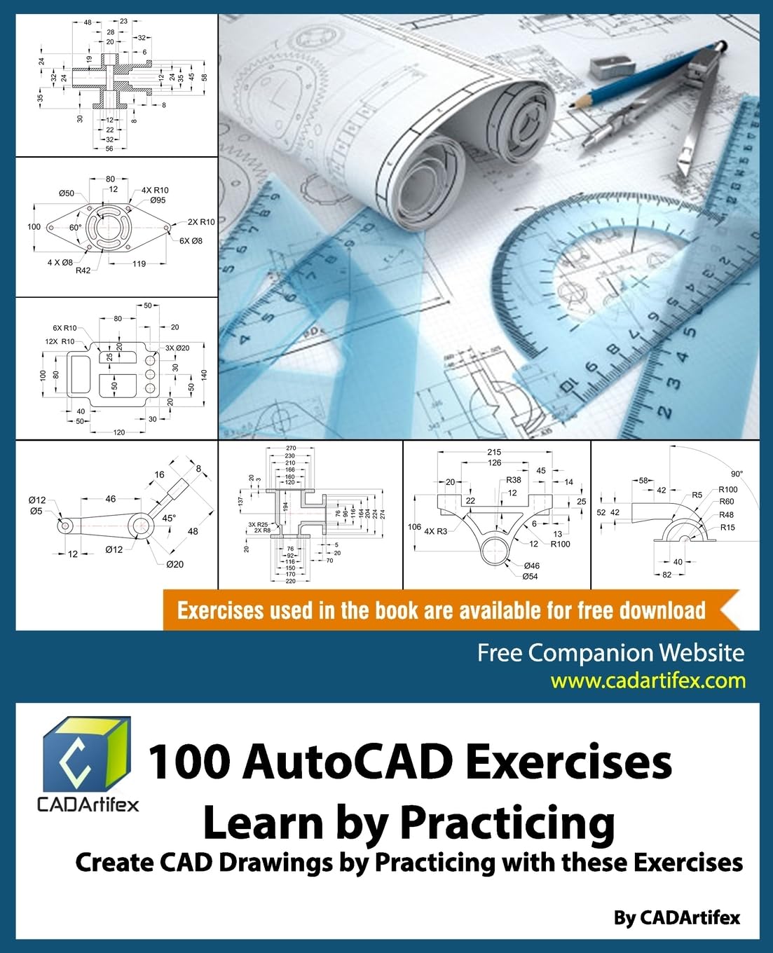 Mua 100 AutoCAD Exercises - Learn by Practicing: Create CAD Drawings by ...