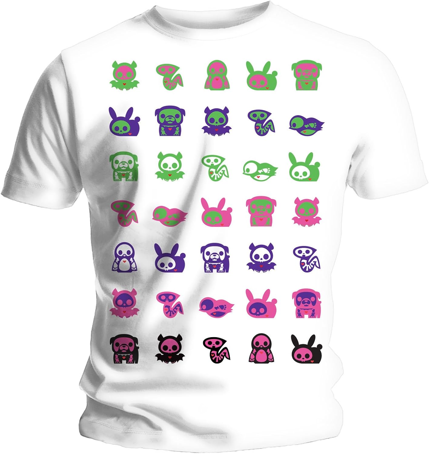 Skelanimals - Takeover - White - Mens T-Shirt Small: Amazon.co.uk: Clothing