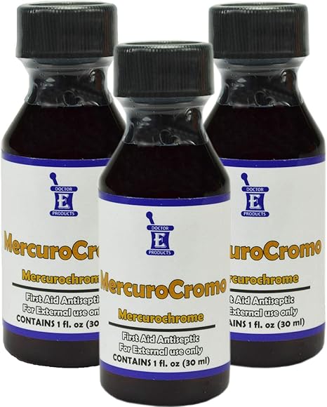 Amazon.com: Mercurochrome Antiseptic Mercuro Cromo 1oz 3 Pack: Health ...