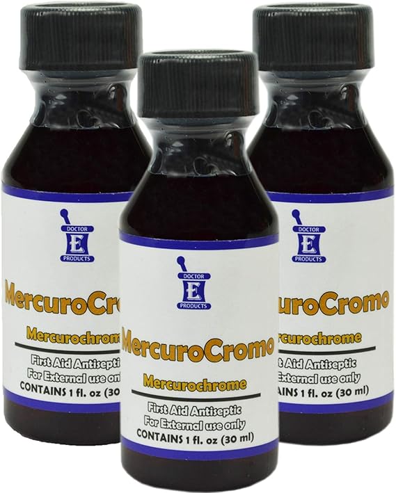 Amazon.com: Mercurochrome Antiseptic Mercuro Cromo 1oz 3 Pack: Health ...