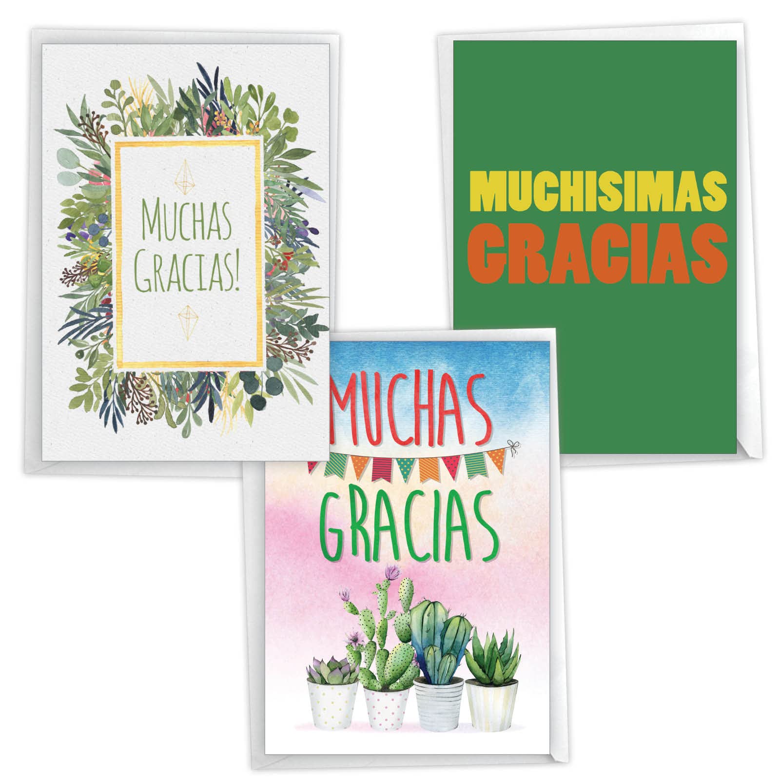 NobleWorks 3 Spanish Language Thank You Greeting Cards Assortment ...