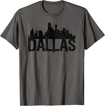 Amazon.com: Dallas City Skyline Texas Pride Vintage TX Vacation ...