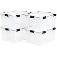 Amazon.com - IRIS USA 110559 62.8 Quart Weathertight Plastic Storage ...