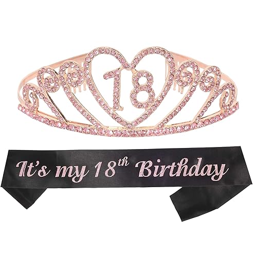 MEANT2TOBE 18th Birthday Sash and Tiara for Women - Fabulous Set ...