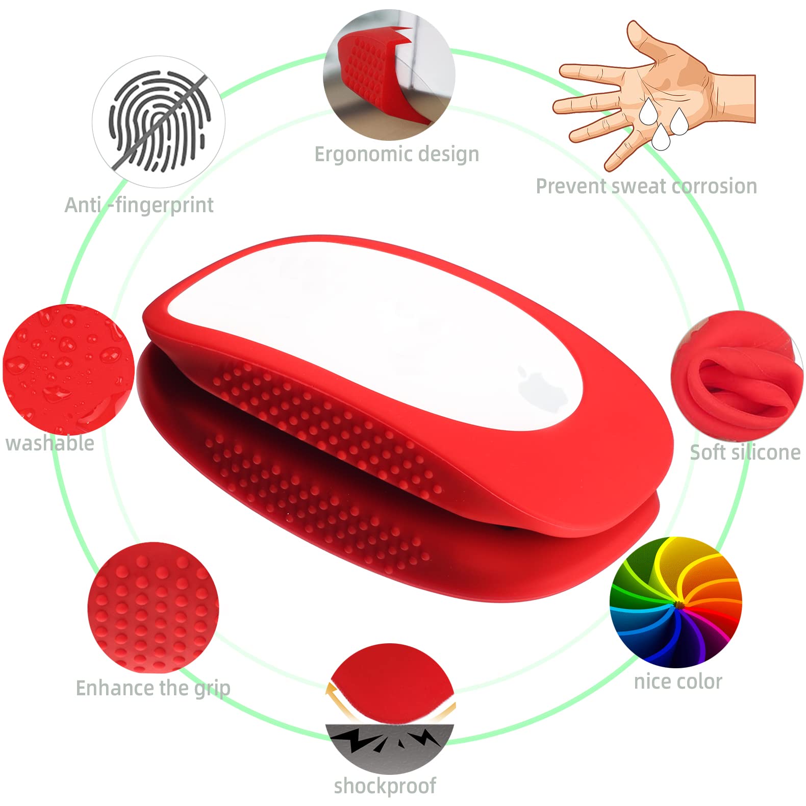Mua Magic Mouse Cover - Silicone Apple Magic Mouse 2 Ergonomic Grip ...