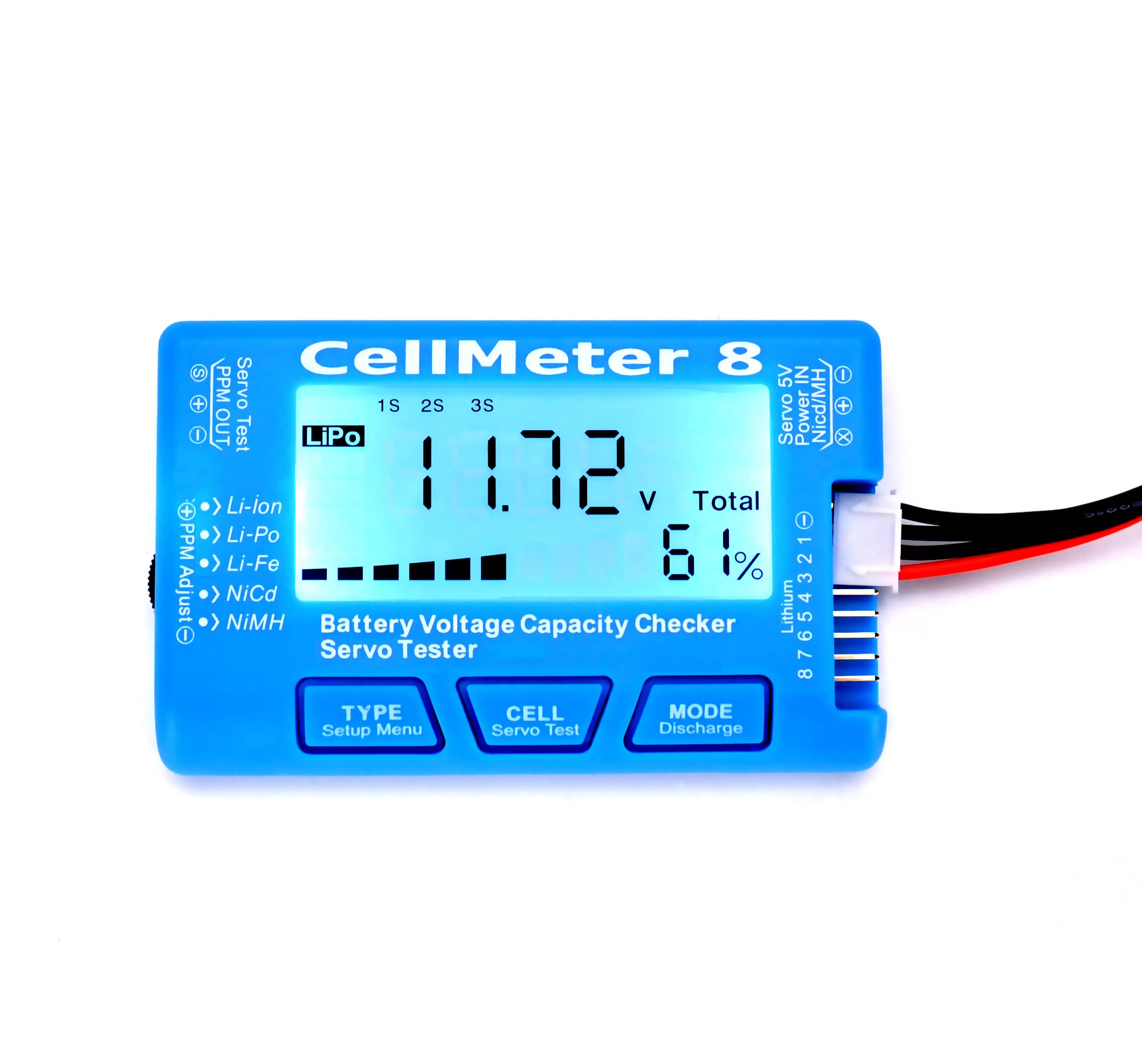 FPVDrone RC CellMeter 8 Digital Battery Capacity Checker Battery ...