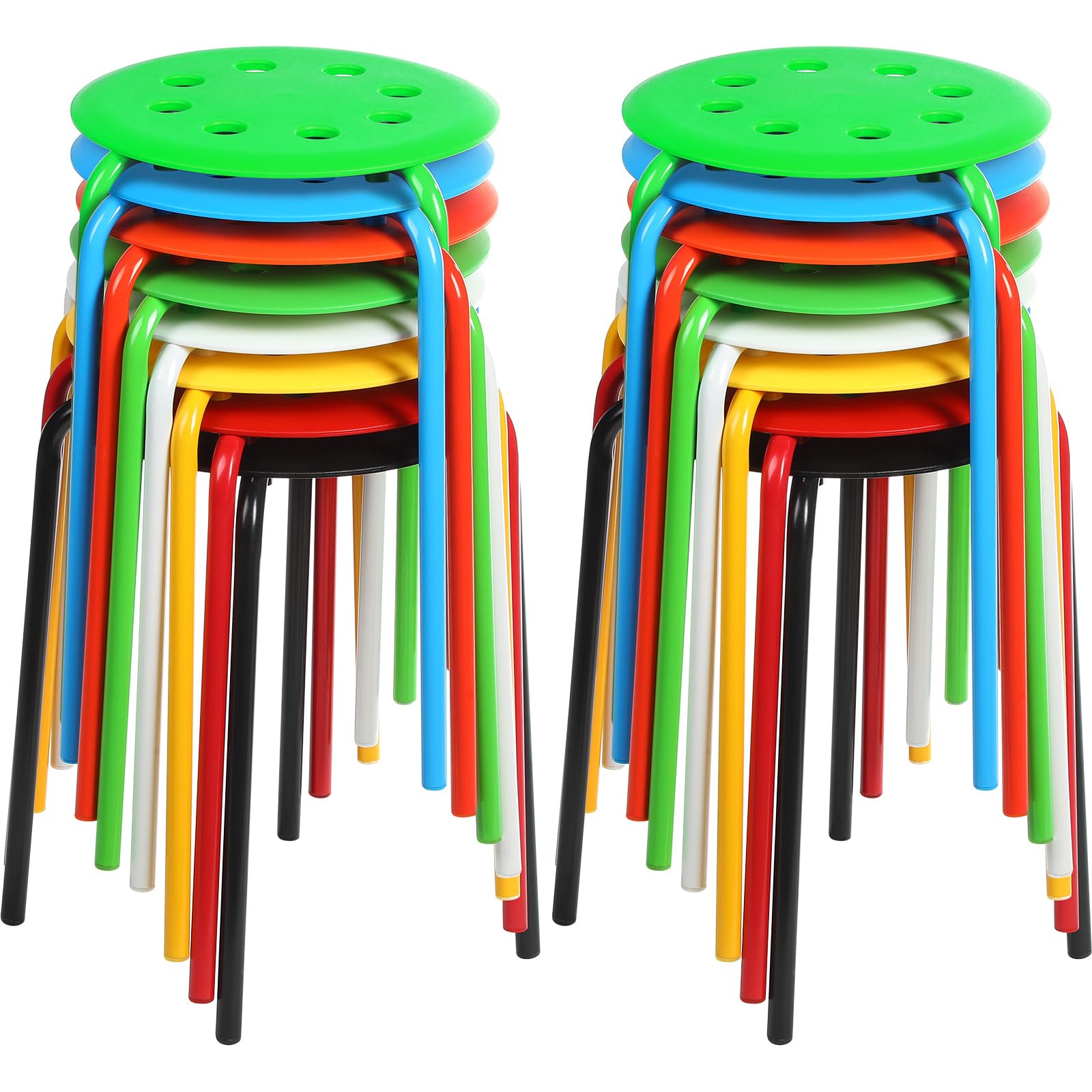 **ALL WHITE SEE IMAGE** Sintuff 16 Pack Stacking Stools for Kids and ...