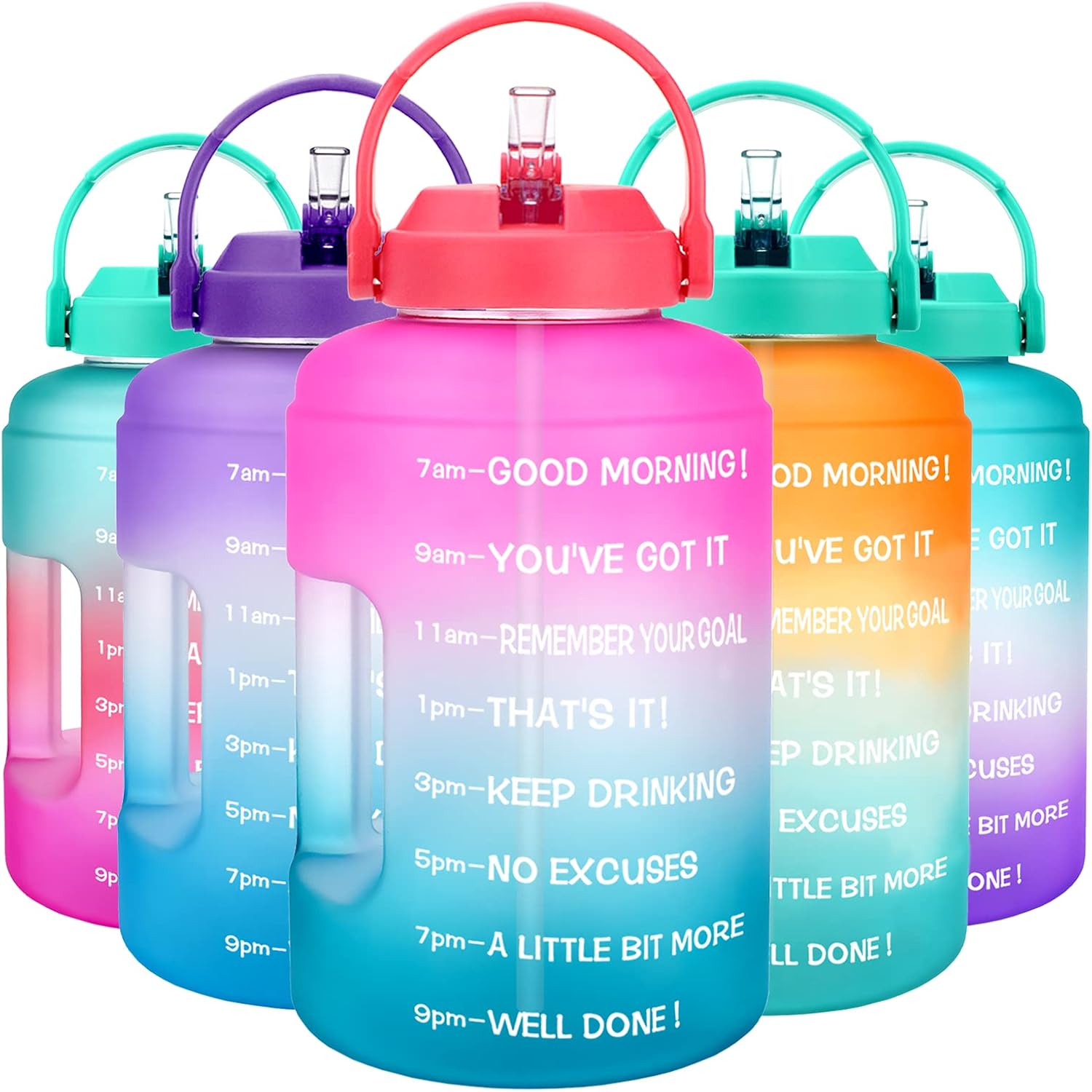 BuildLife 1 Gallon Water Bottle With Straw Motivational Time Marker buildlife-1-gallon-water-bottle-with-straw-motivational-time-marker