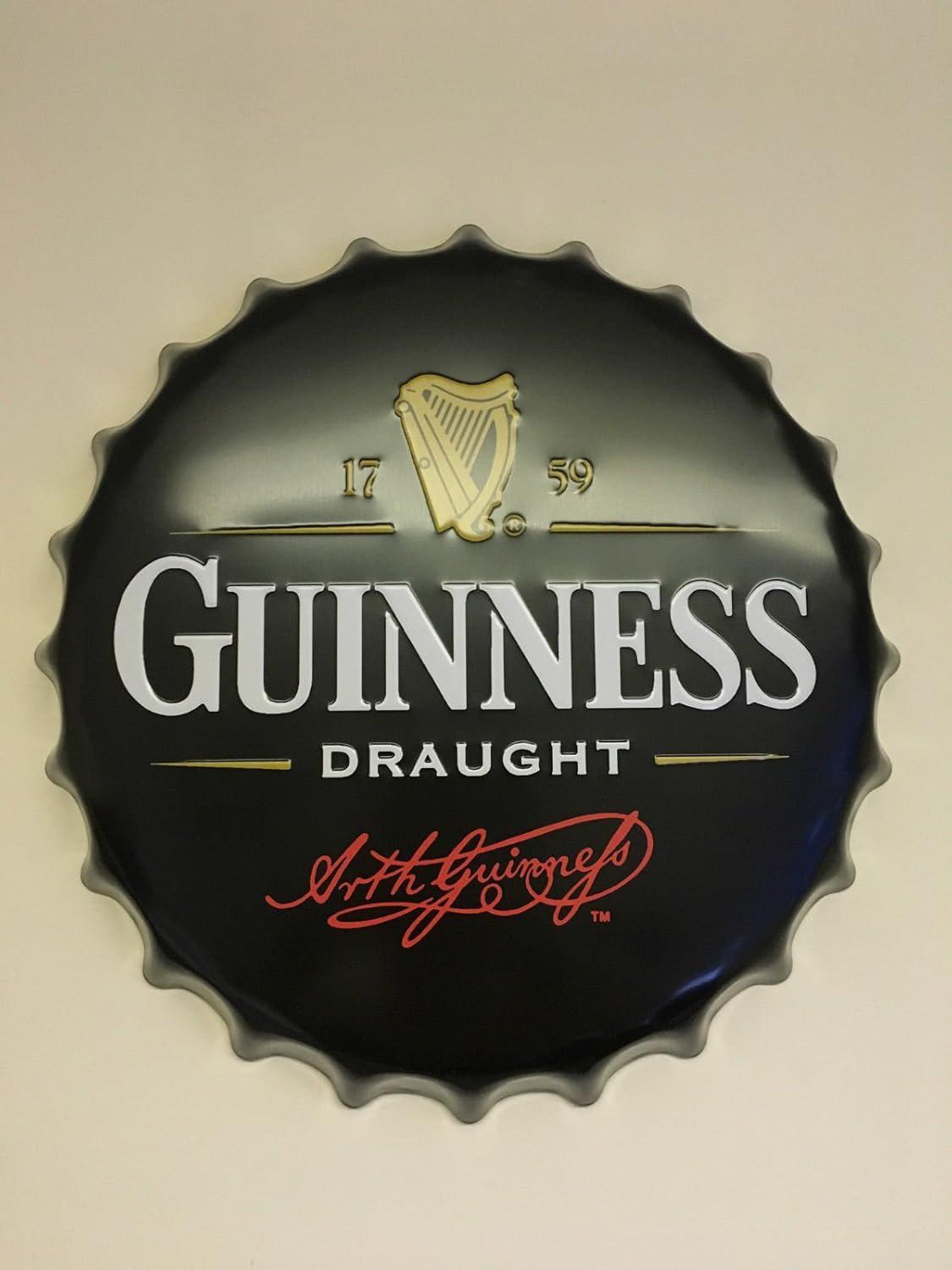 Guinness Metal Wall Sign Retro Tin Steel Plaque Home Bar Man Cave ...