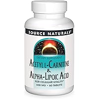 Amazon.com: Source Naturals Acetyl L-Carnitine & Alpha-Lipoic Acid 650mg - 60 Tablets : Health ...