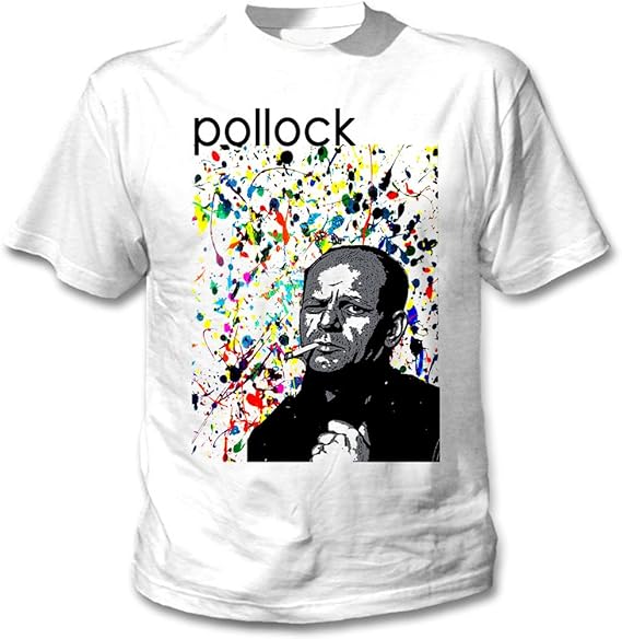 teesquare1st Men's Jackson Pollock White T-Shirt: Amazon.co.uk: Clothing
