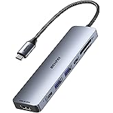 Amazon.com: BENFEI 7-in-1 USB C Hub with HDMI(4K@60Hz), 2 USB-A, 1 USB ...