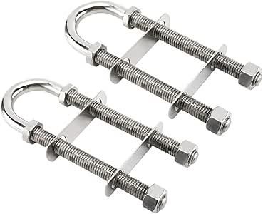 Amazon.com: DasMarine 2 Pack U Bolts Tie Downs Pontoon Boat Bow Eye ...