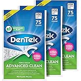 Amazon.com : DenTek Triple Clean Advanced Clean Floss Picks, No Break ...